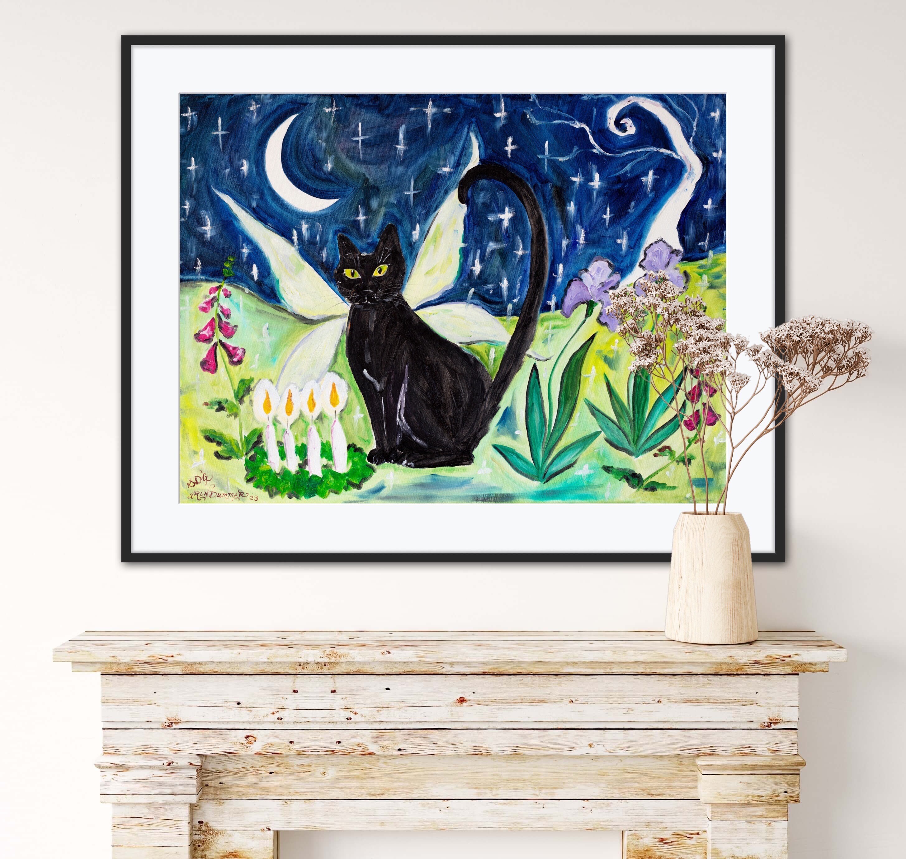 Cat Sìth Giclée Fine Art Print of Oil Painting Celtic Irish Scottish ...