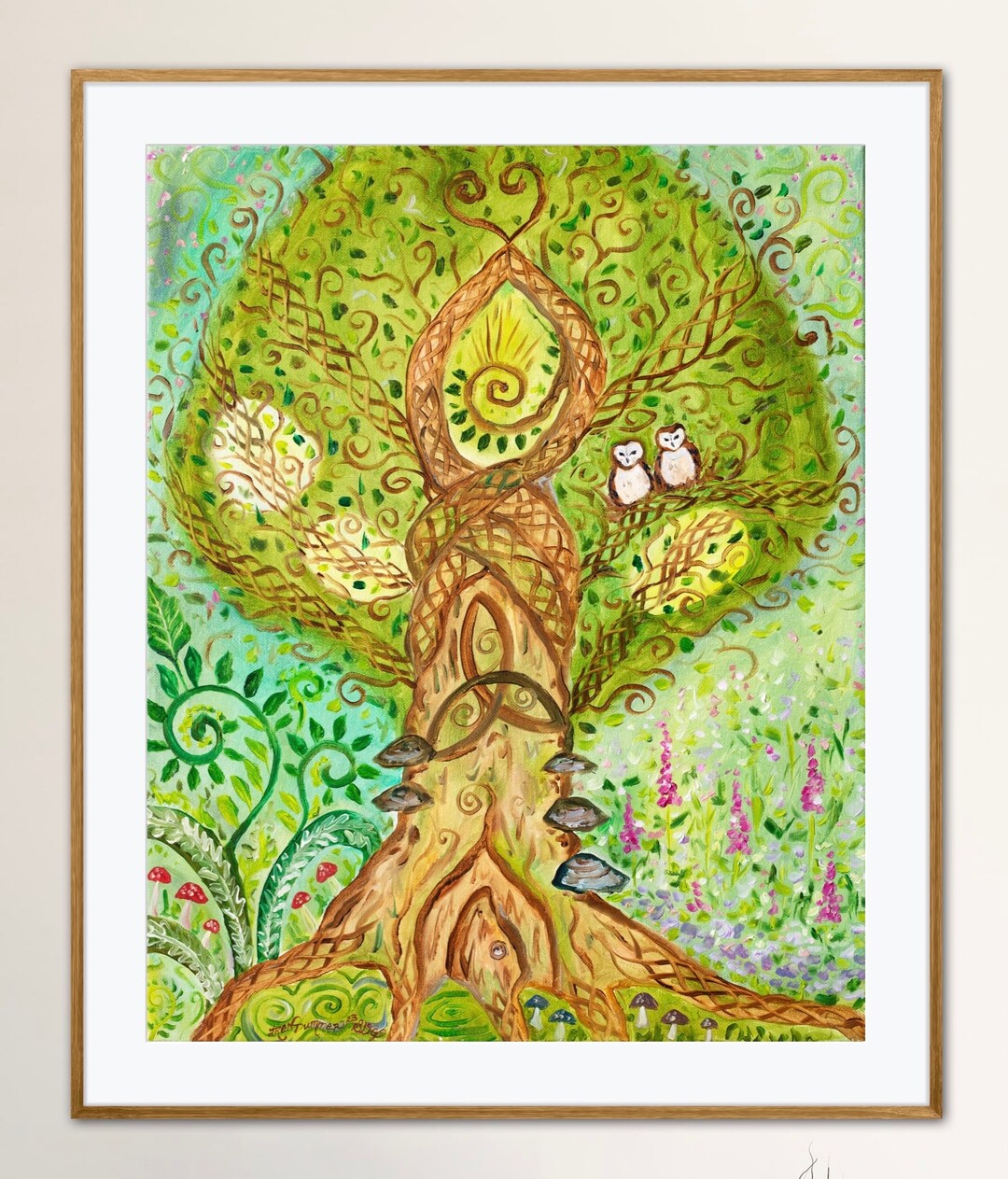 Crann Bethadh Celtic Tree of Life Giclée Fine Art Print Oil Painting ...