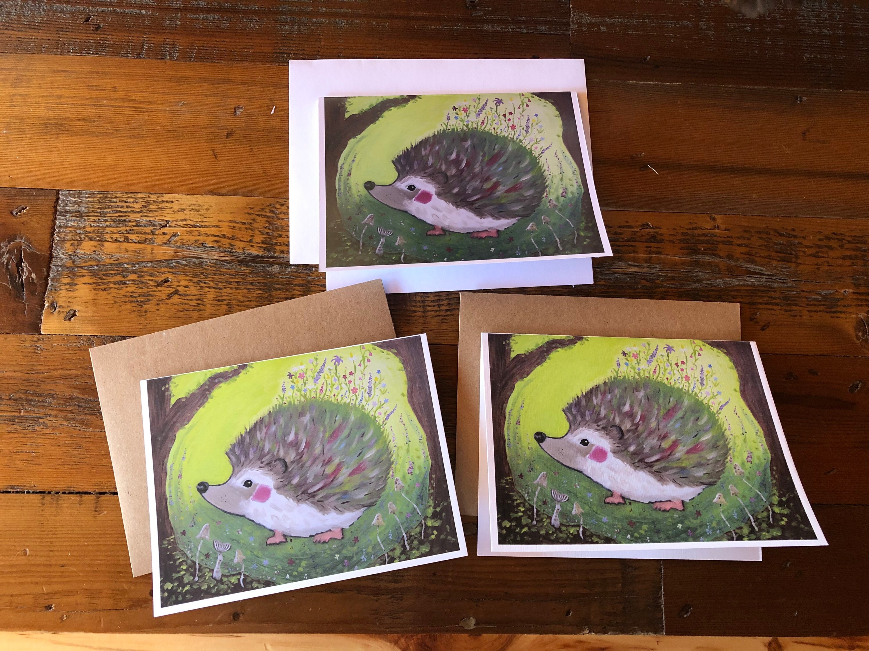Woodland Critters 5 Pack Blank Greeting Cards in Art Print of - Etsy