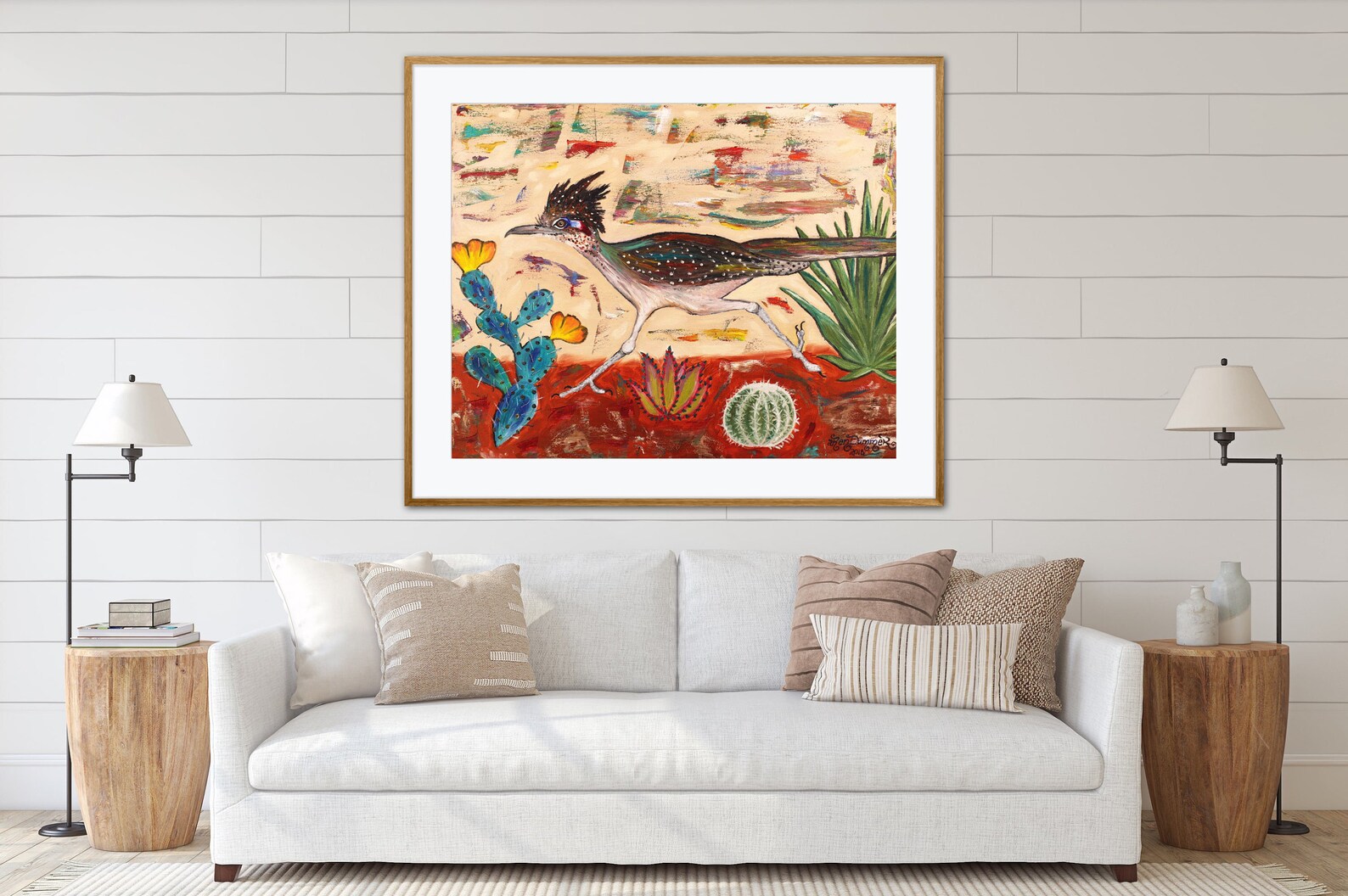 Rustic Roadrunner Giclée Art Print Oil Painting Southwest Decor ...