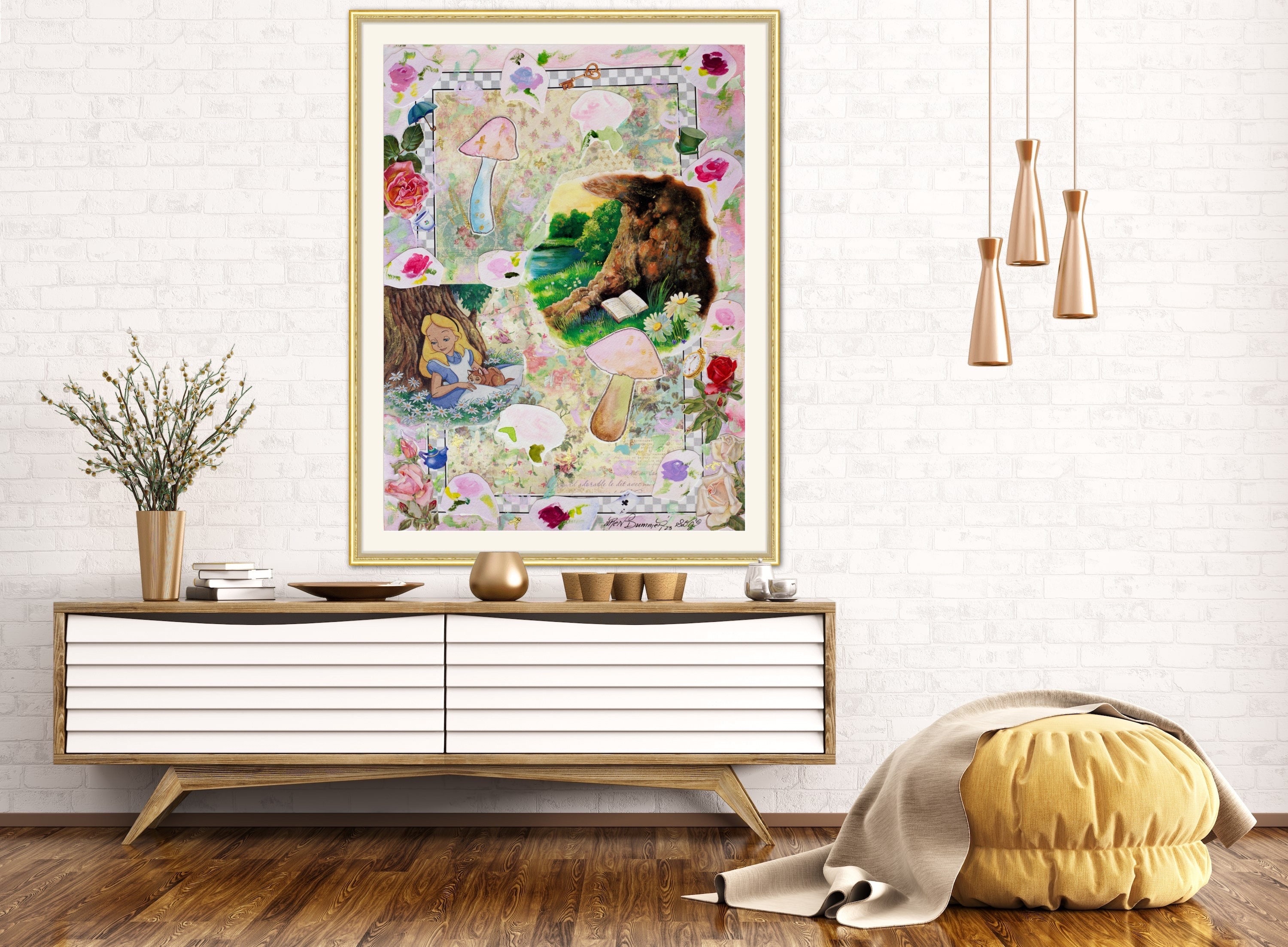 Alice’s Journey Into Subconscious Giclée Fine Art Print Mixed Media ...