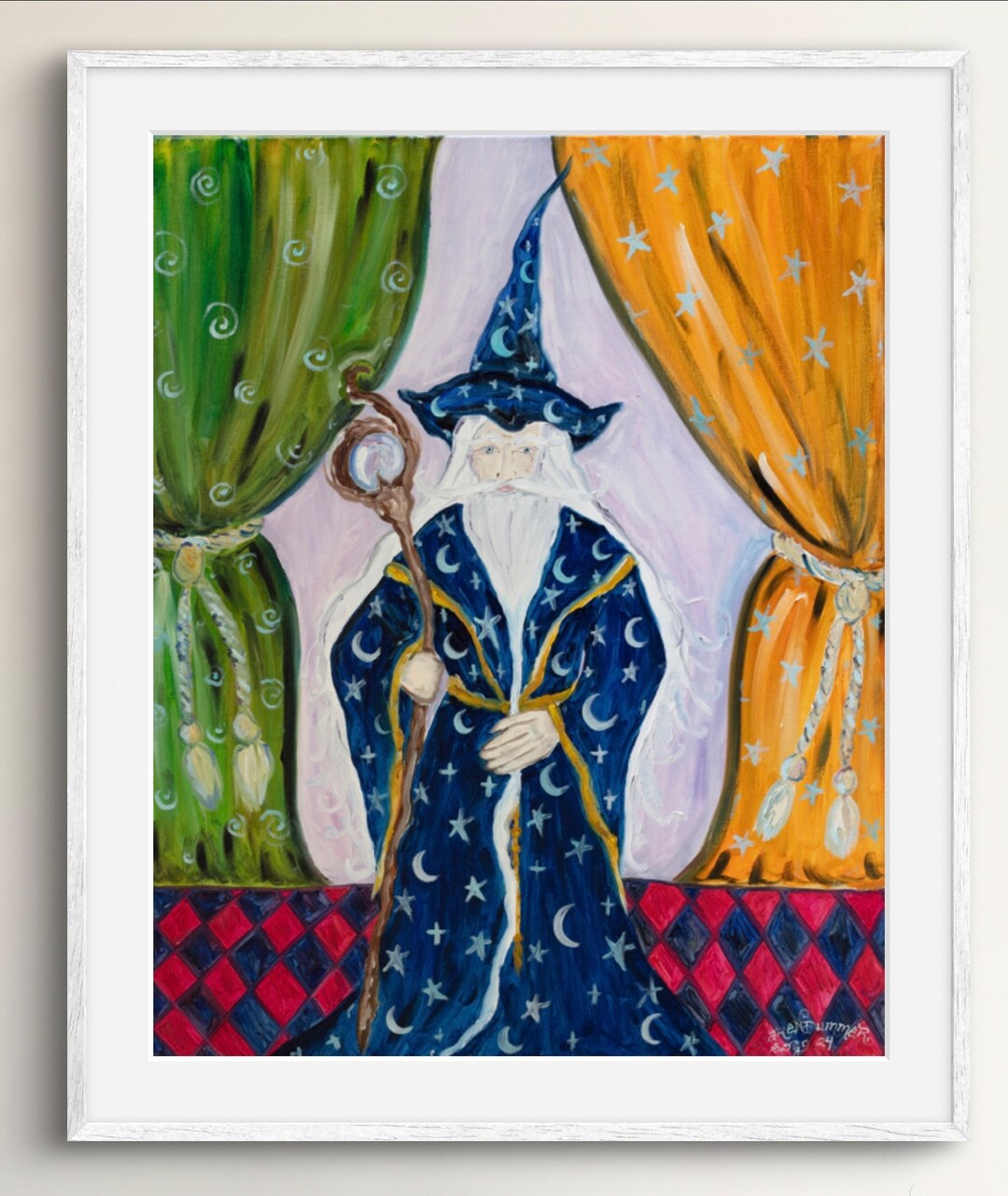 Wizard Giclée Fine Art Print of Oil Painting Colorful Whimsy ...