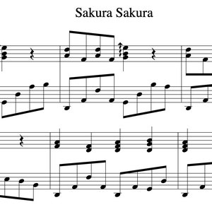 Sakura Sakura - Piano Sheet Music | Traditional Japanese Folk Song ...