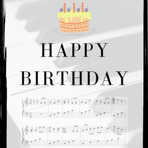 Happy Birthday - (piano Solo - Simple and Beautiful) | Piano Sheet ...
