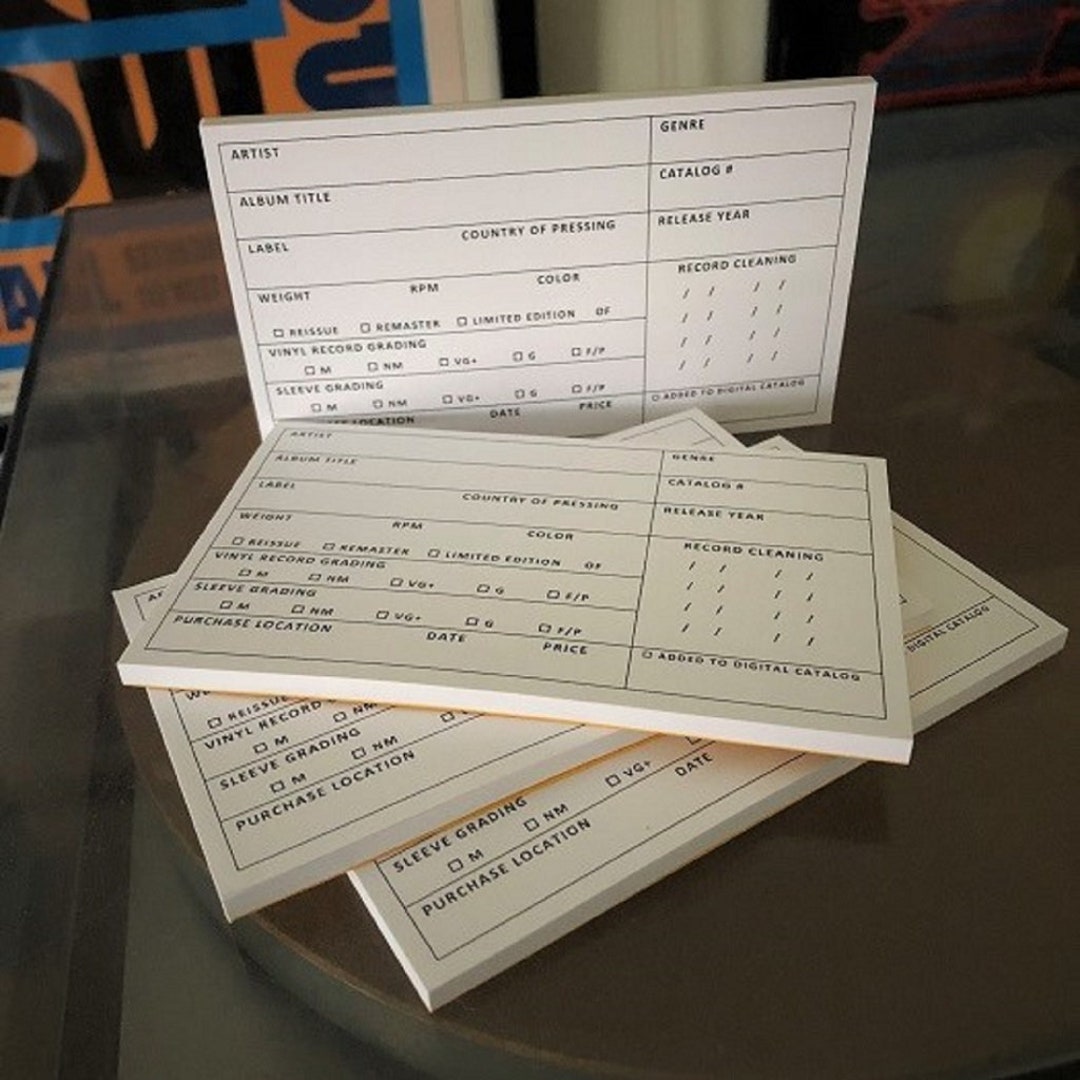 The Record Collector's - Album Card Notepads - Etsy