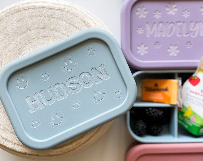 Bento Box Personalized Bento Box Custom Kids Lunch Box Silicone Snack ...