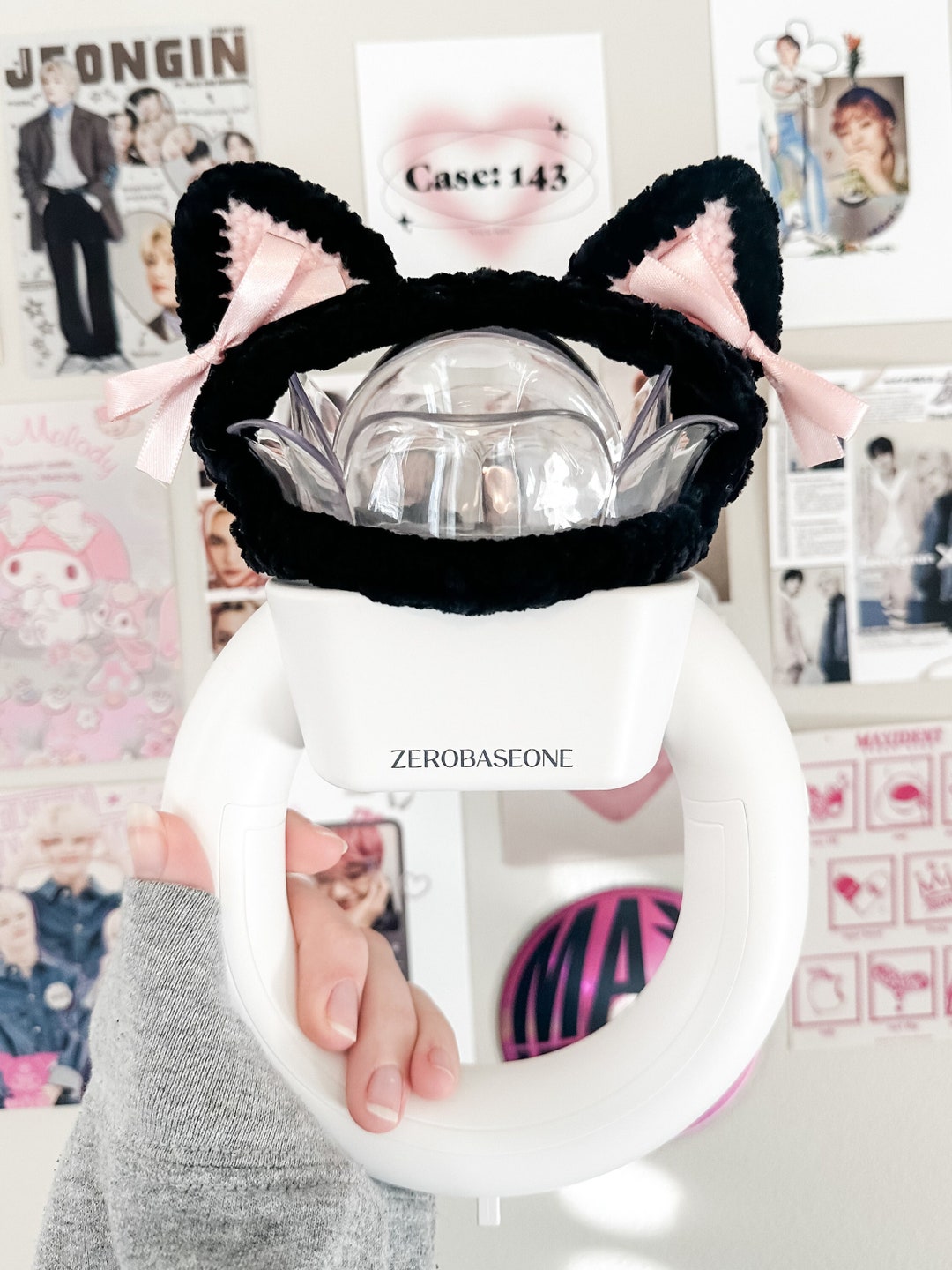 Jiwoong Black Cat Zerobaseone ZB1 Light Stick Crochet Cover - Etsy