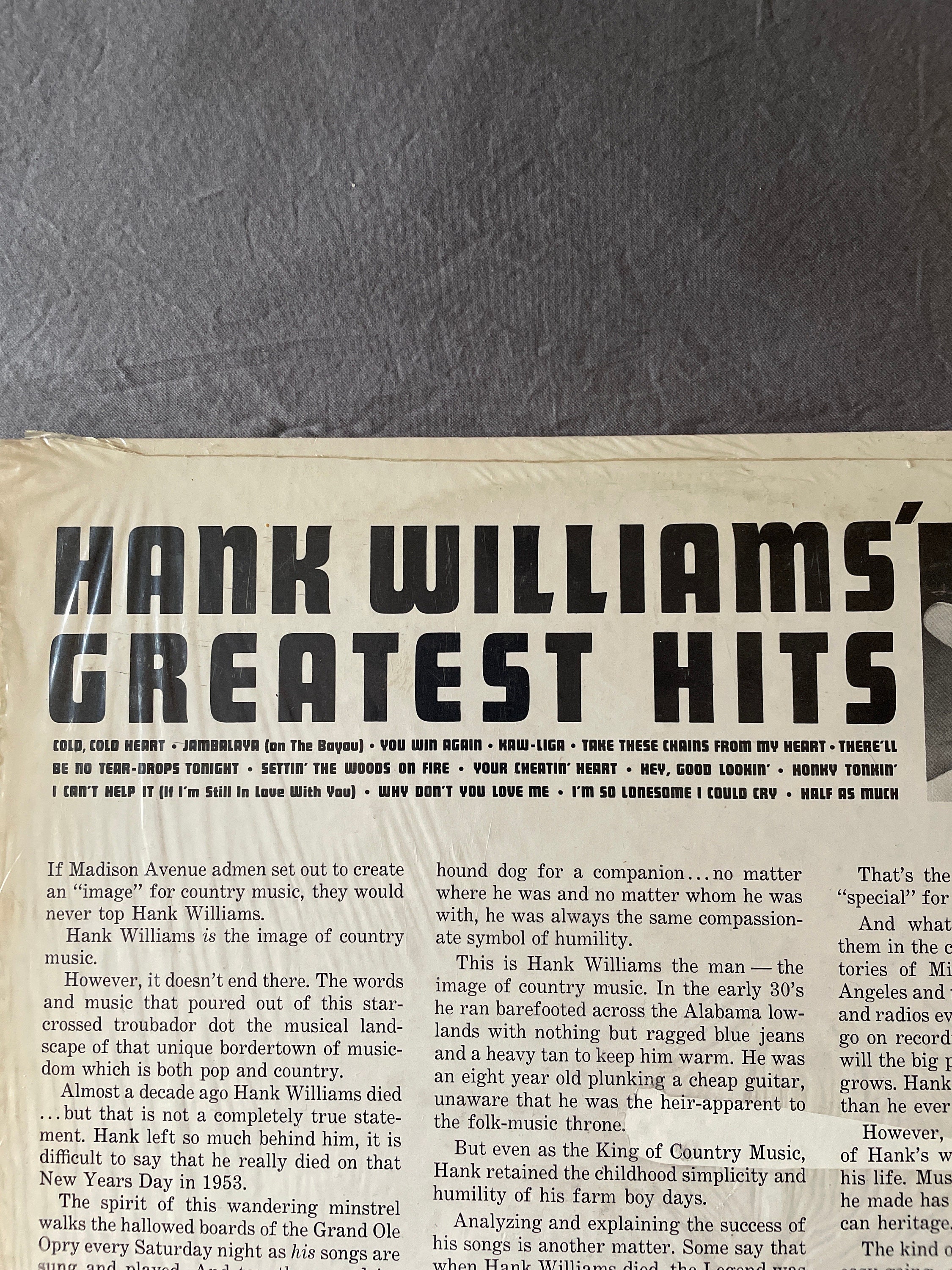 Hank Williams Greatest Hits Vinyl Record Album 14 Of The Best Mgm Hi