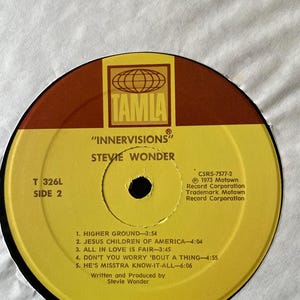 Stevie Wonder Innervisions Vinyl Record Album! Rare Find! Motown ...