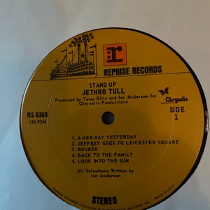 Jethro Tull Stand up Vinyl Record Album CHR 6360 1969 - Etsy