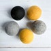 5 Construction Colour Extra Large Felt Balls Dryer Ball, Sensory Play ...