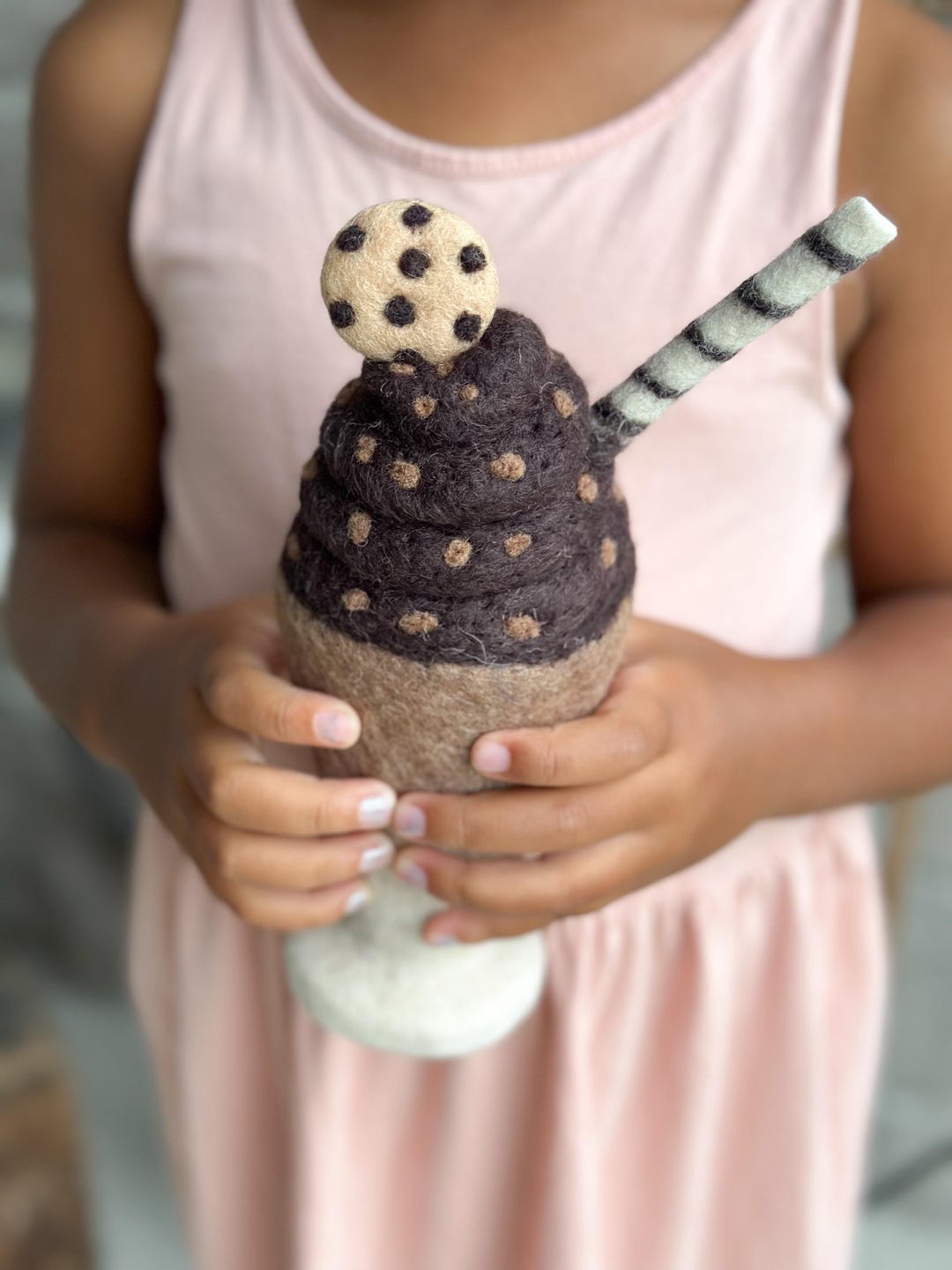 Felt Chocolate Chip Cookie Milkshake | Sensory Play, Summer Decor ...