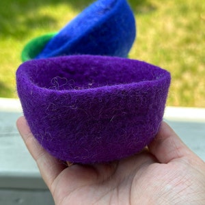 Primary Rainbow Felt Bowl Set of 6 | Color Sorting, Flisat Table ...