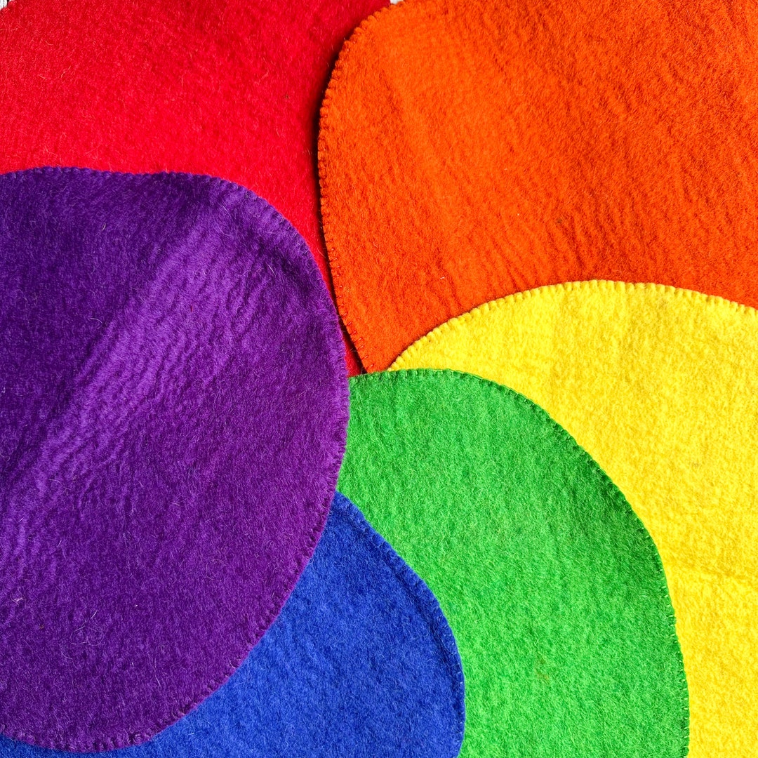 Classic Rainbow Colors Felt Landscape Mats - Set of 6 | Color Sorting ...