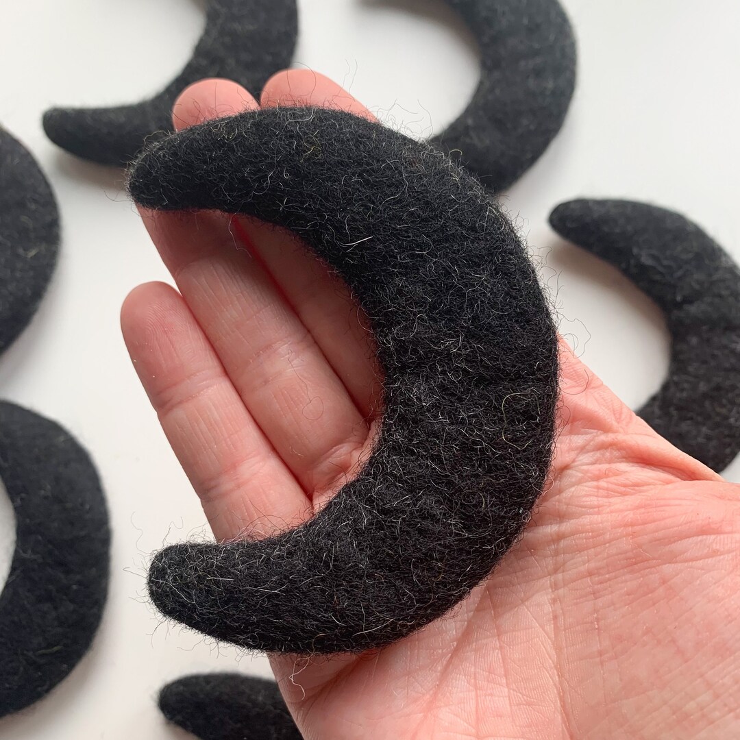 1 Black Felt Moon Baby Mobile, Space Toys, Boys Room, Felt Shapes, Felt ...