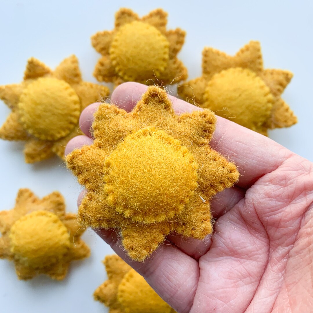 1 Plain Felt Sun | Sun Mobile, Baby Mobile, Felt Garland, Sun Decor ...