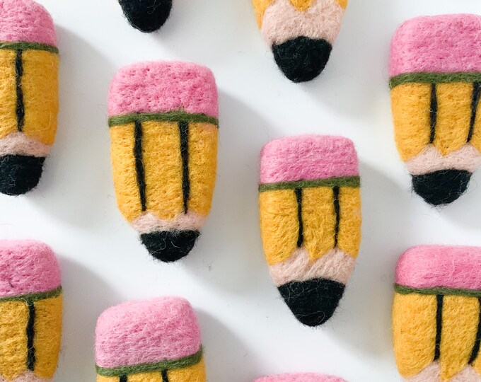 1 Felted Pencil Back to School Sign Back to School School - Etsy
