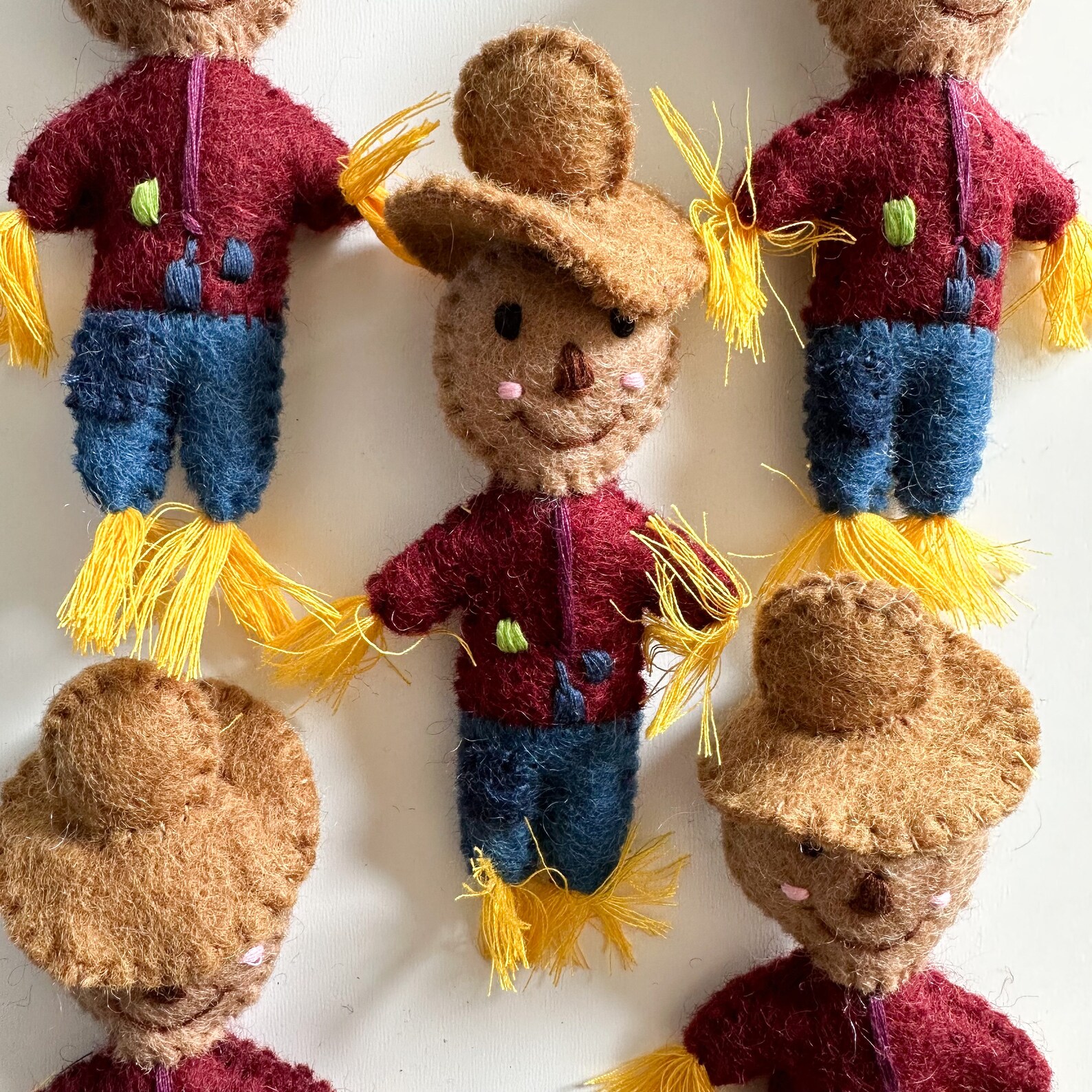 1 Stitched Felt Scarecrow | Fall Decor, Fall Tiered Tray, Fall Sensory ...