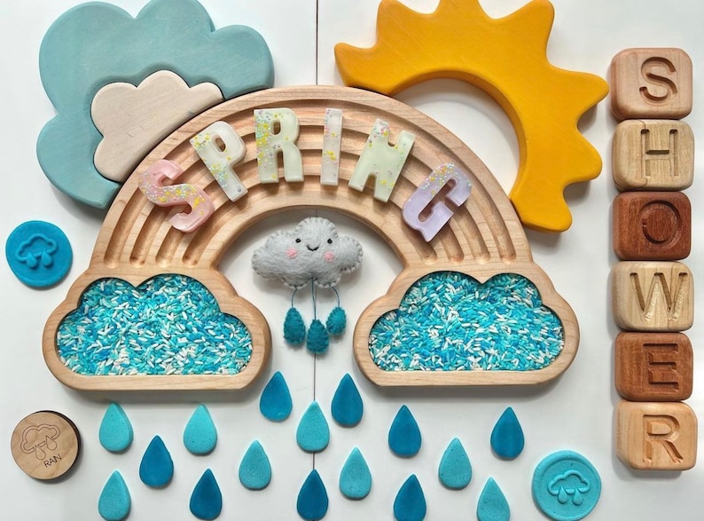 Felt Weather Set of 5 | Weather Play, Weather Mobile, Weather Garland ...