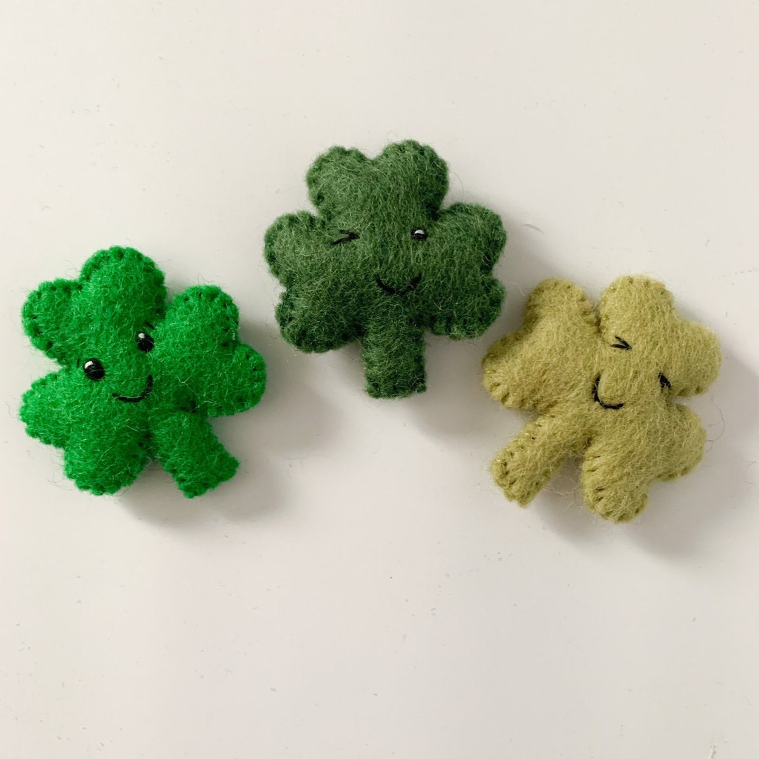 Felt Shamrock Character Bundle of 3 One of Each Colour Shown St ...