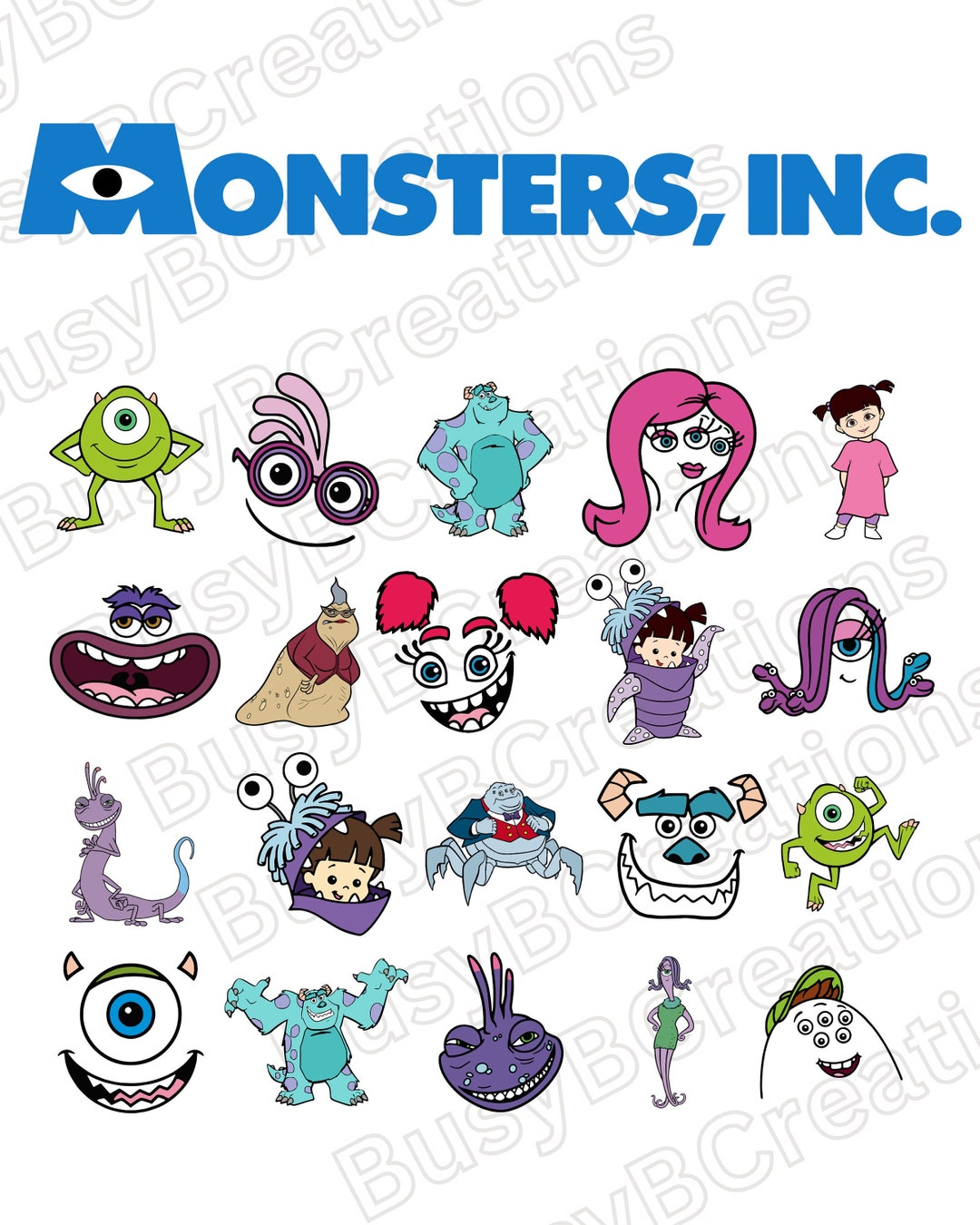 Monsters Inc. Characters - Etsy