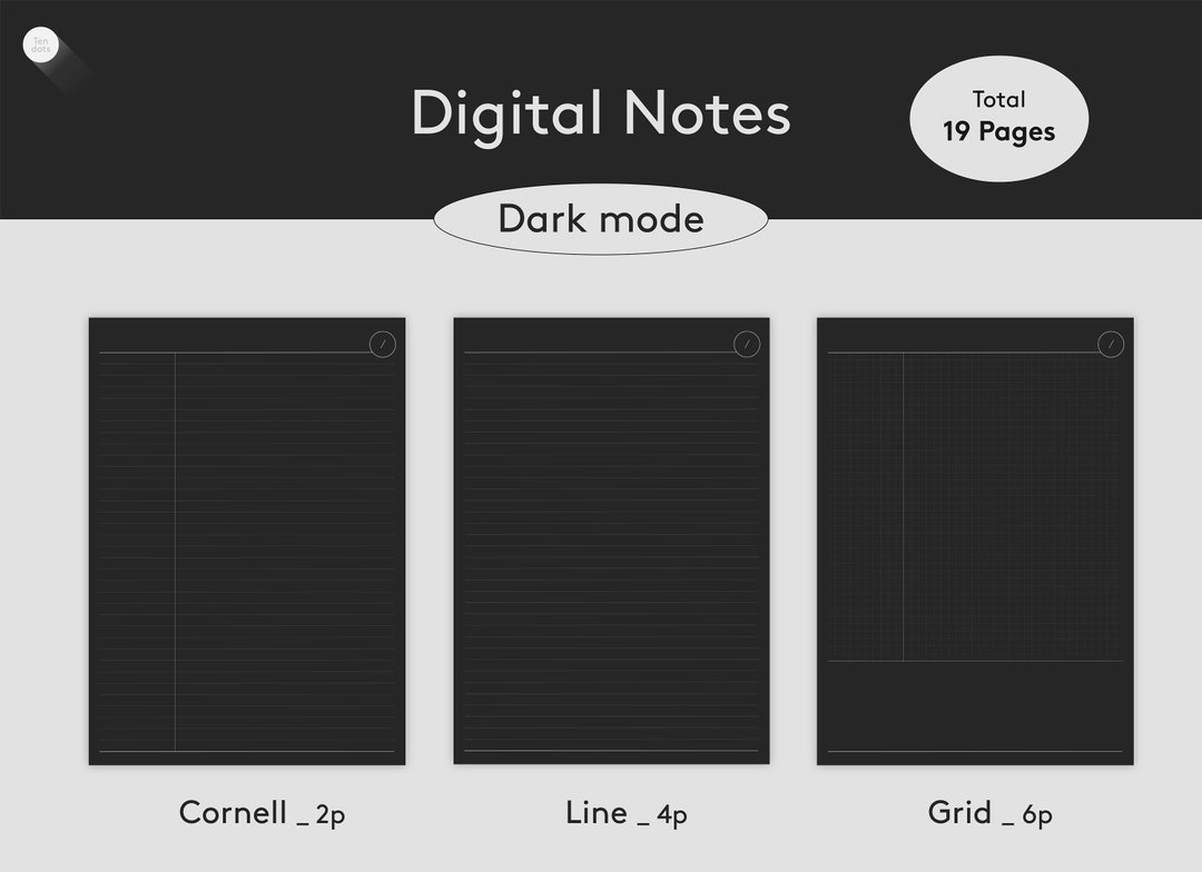 Dark Mode | Digital Notebook | A4 Size | Classic Notebook for Everyone ...