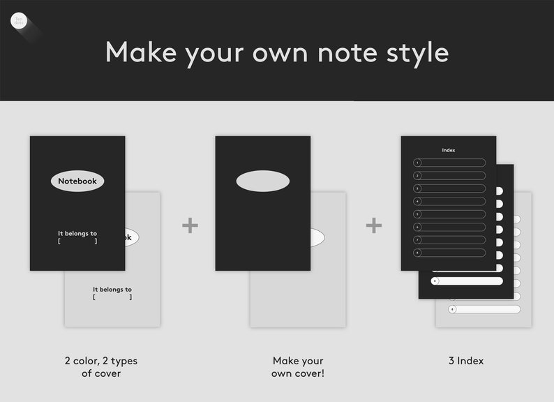 Dark Mode Digital Notebook A4 Size Classic Notebook for - Etsy