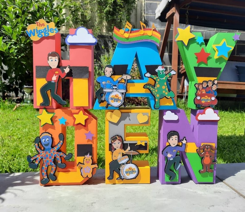 The Wiggles 3D Letters, Baby Name Letters, Birthday, Cake Smash, Photo ...