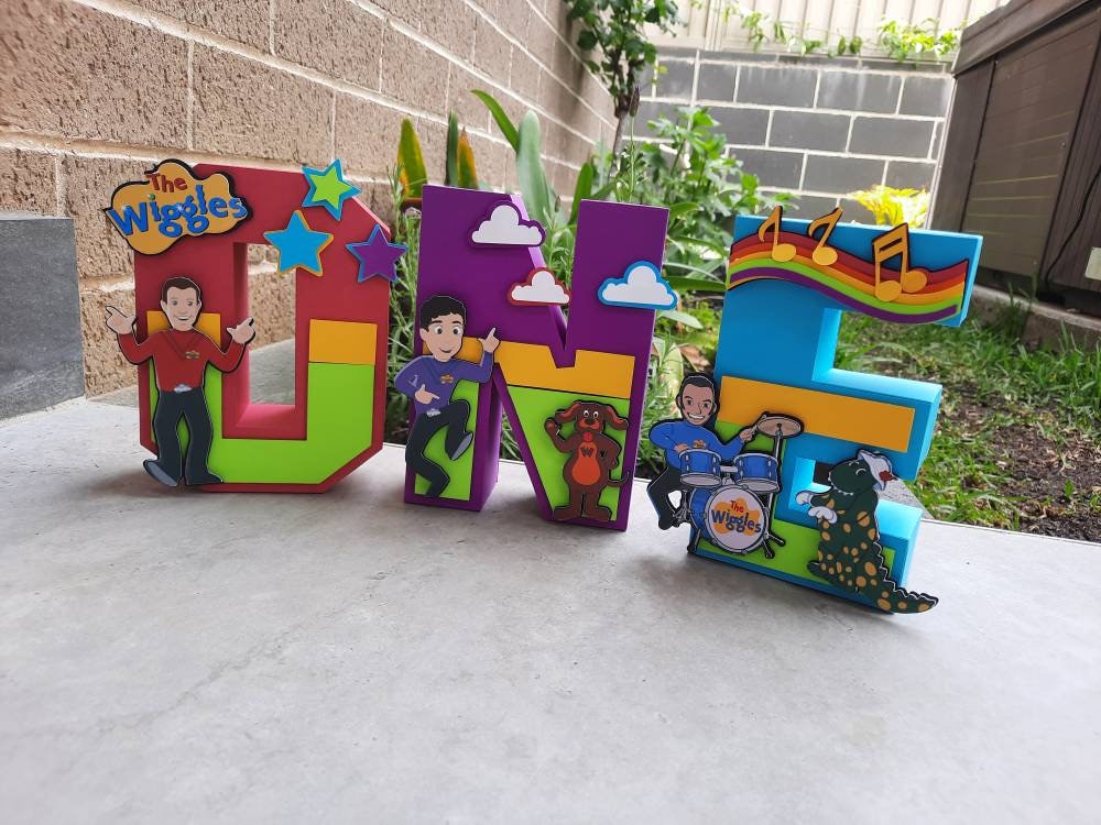 The Wiggles 3D Letters, Baby Name Letters, Birthday, Cake Smash, Photo ...