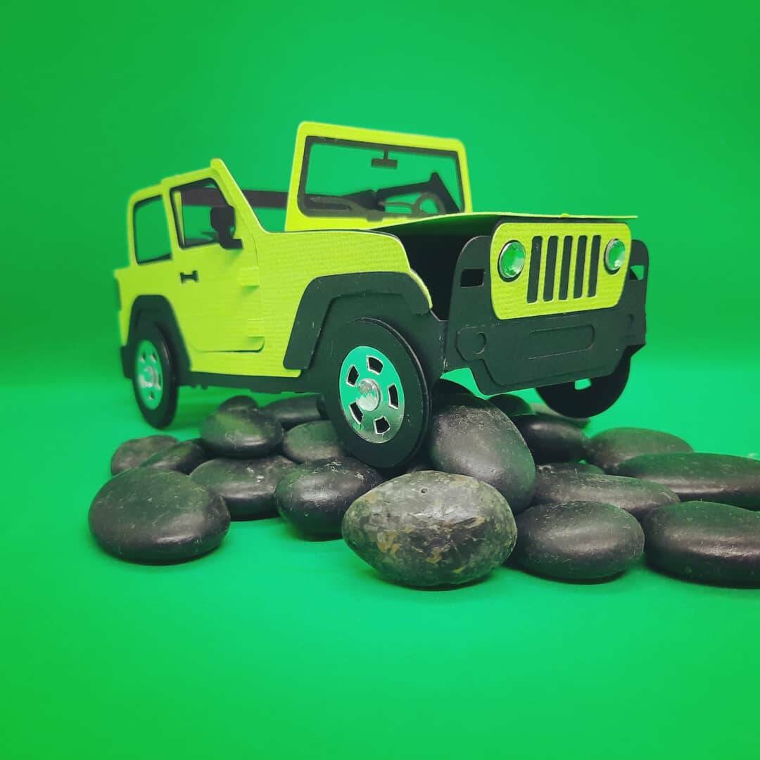 Off road box card, pop up off road card, 3d off road card, 3d jeep card ...