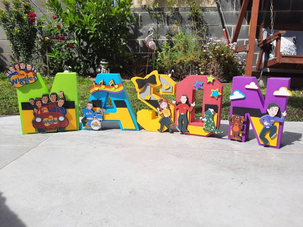 The Wiggles 3D Letters, Baby Name Letters, Birthday, Cake Smash, Photo ...