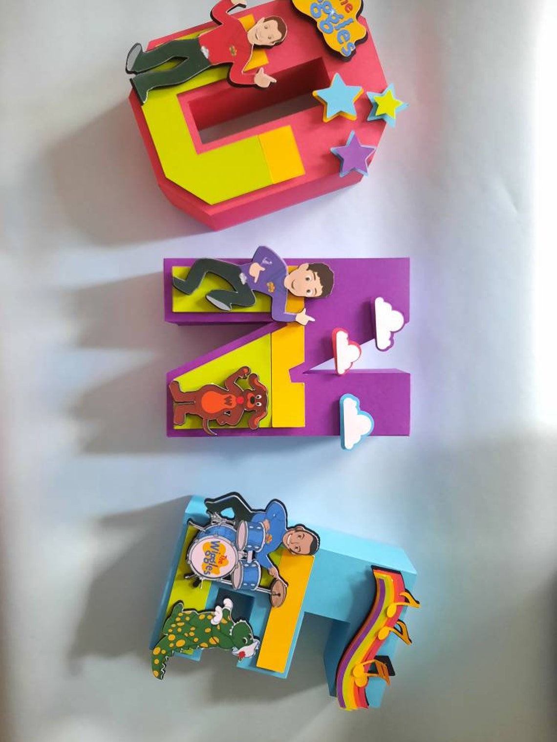 The Wiggles 3D Letters, Baby Name Letters, Birthday, Cake Smash, Photo ...