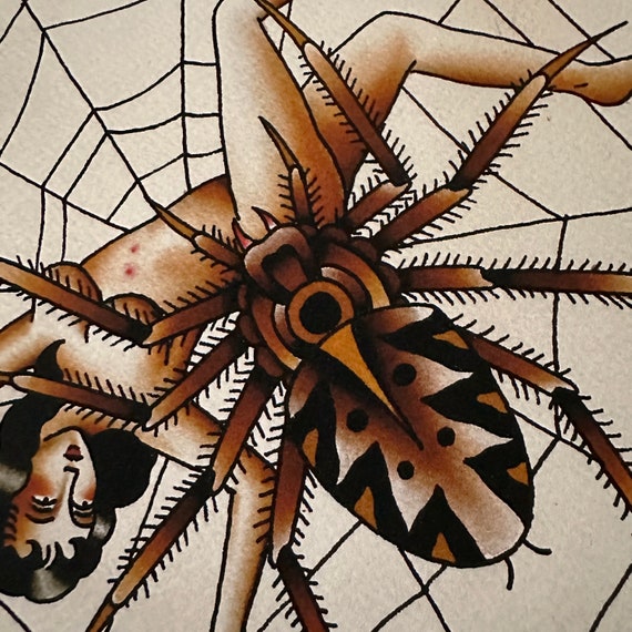 Traditional Tarantula Tattoo