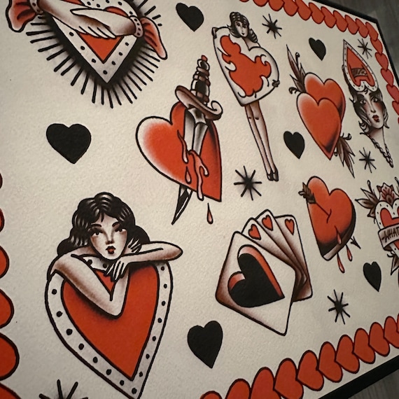 Traditional Heart Tattoo Flash