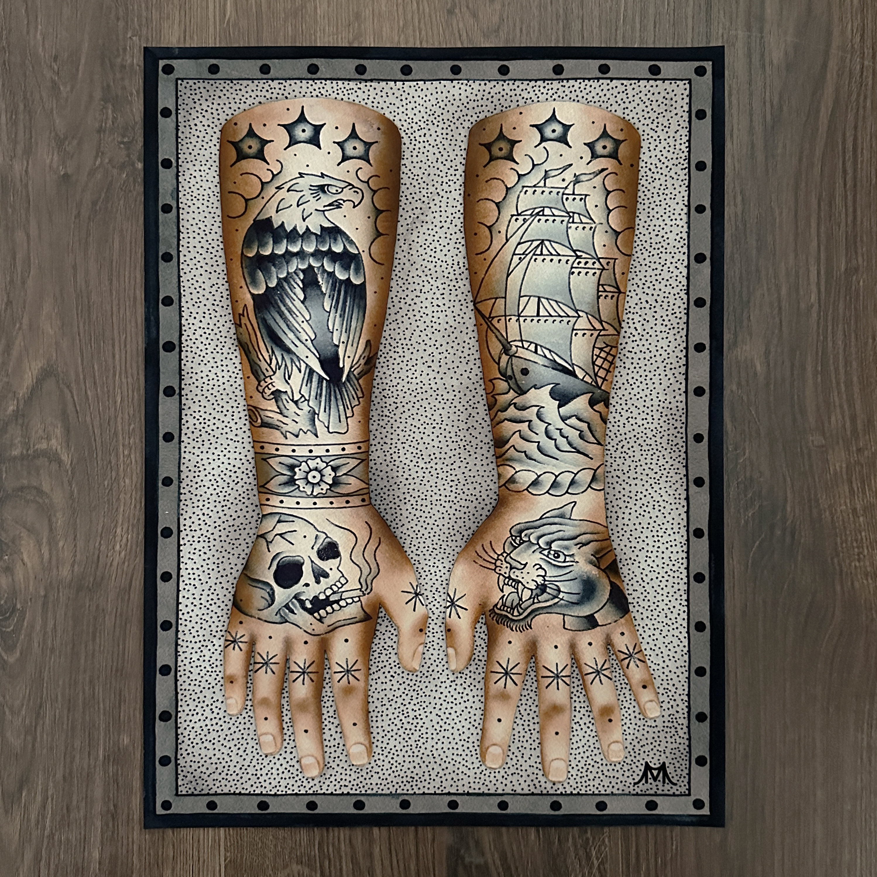 Robot Hand Tattoo