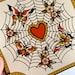 Butterflies on Spiderweb Traditional Tattoo Flash Art Print - Etsy