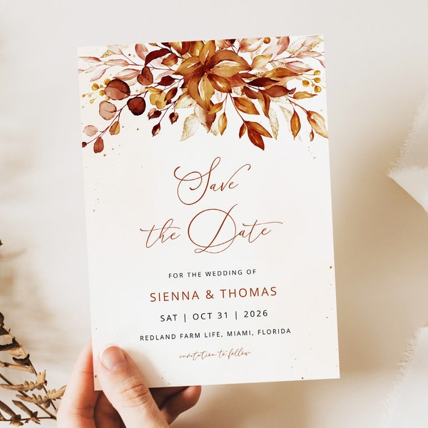 Autumn Save the Date - Etsy