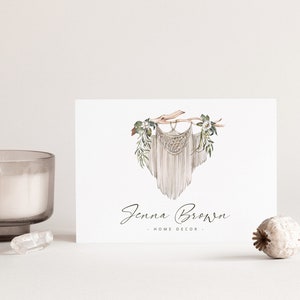 Macrame Logo Design, Handmade Logo, Crafting Logo Design, Boho Logo ...