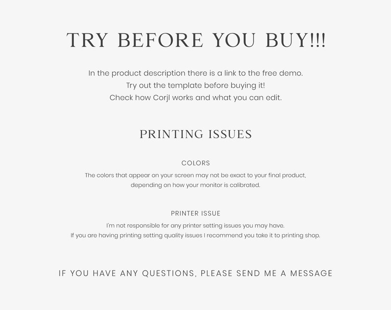 BETHANY Wedding Program Template, Floral Program Card, Editable Wedding ...