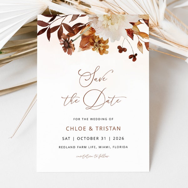 Autumn Save the Date - Etsy