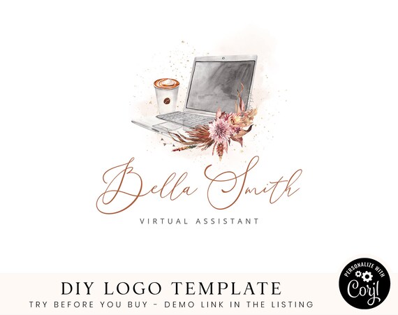Virtual Assistant Logo Design Writer Logo Editor Logo Design Copywriter ...