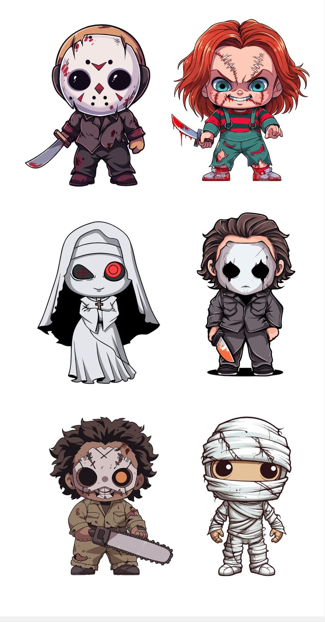 Horror Movie Sticker Pack - Etsy