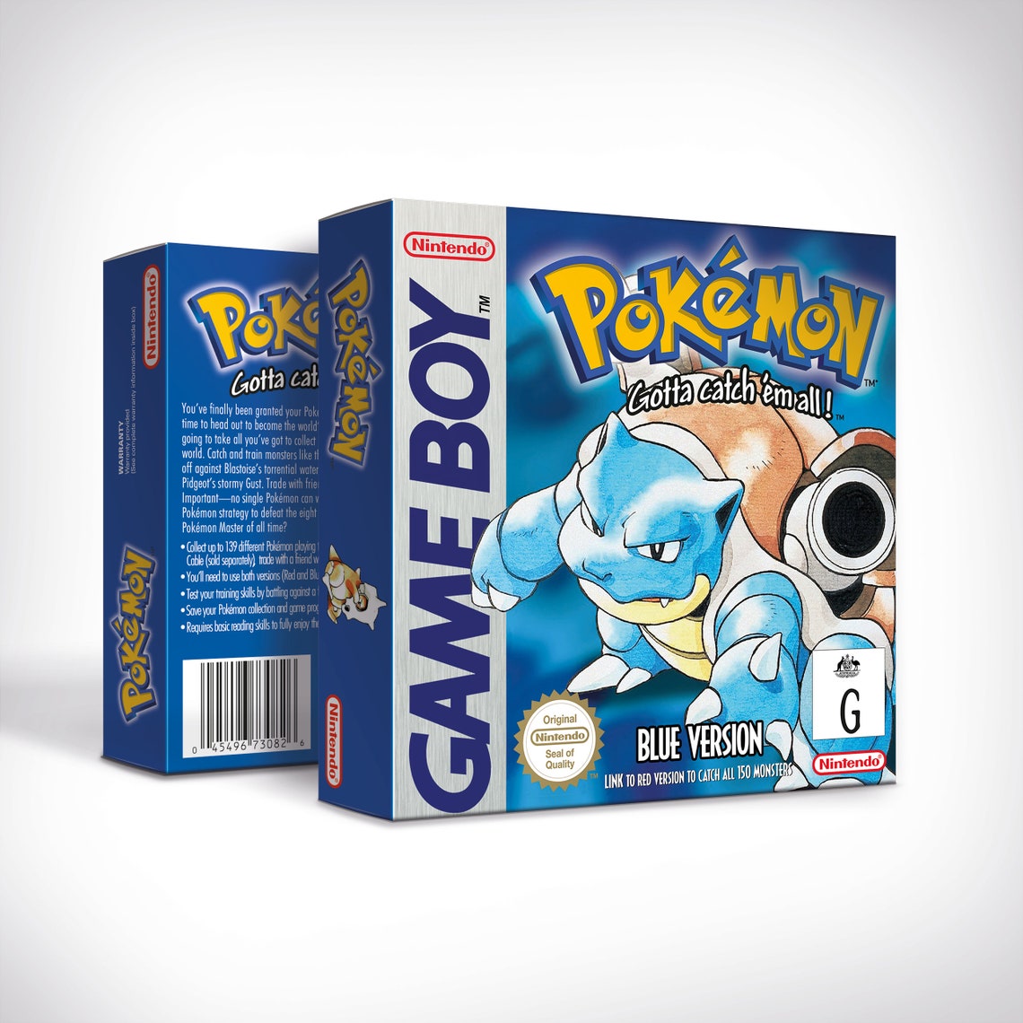 Pokemon Blue Box for Game Boy Nintendo 7 Regions HQ - Etsy