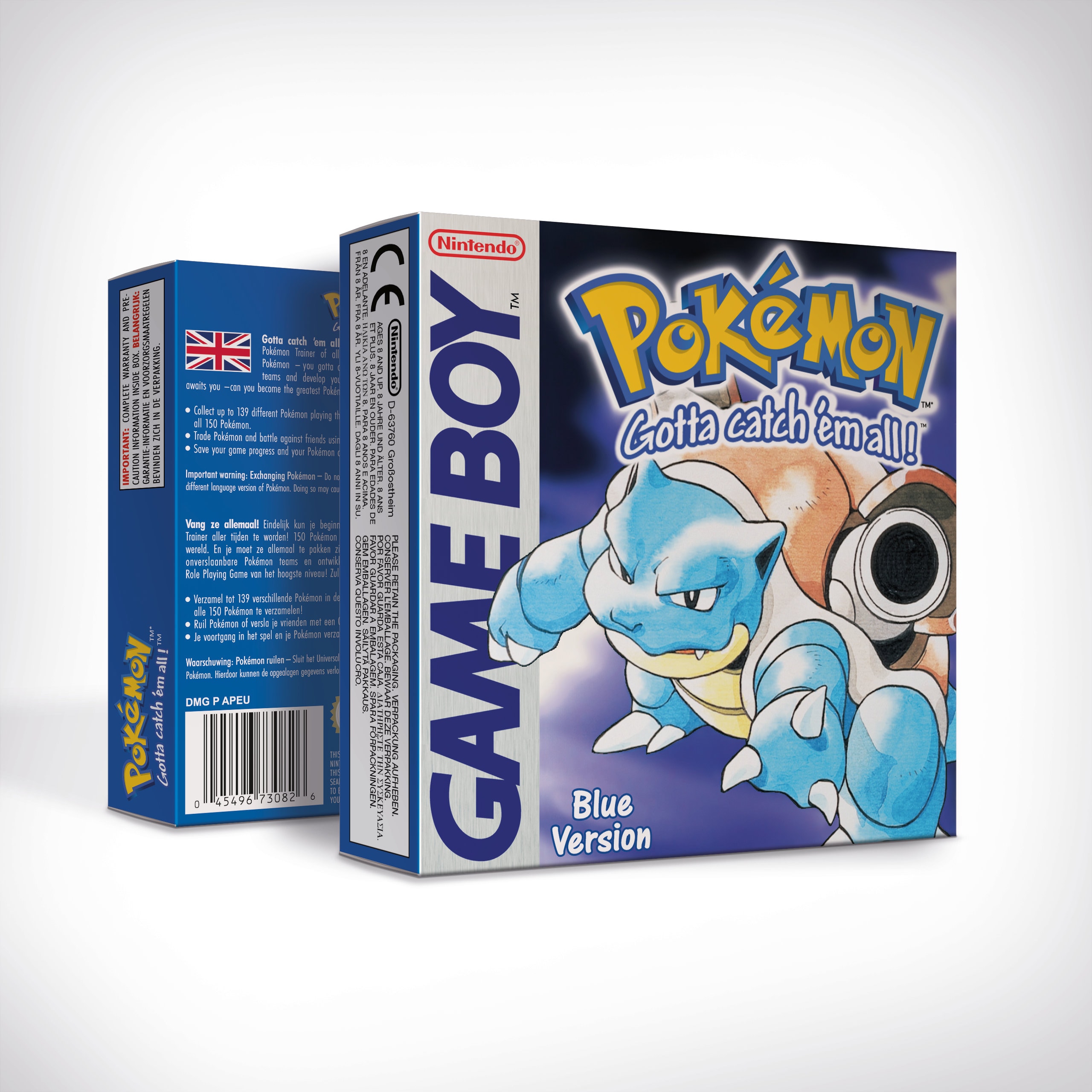 Pokemon Blue Box for Game Boy Nintendo UK/NL Version HQ - Etsy
