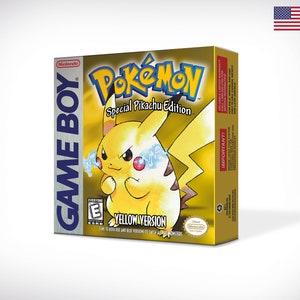 Pokemon Yellow Box for Game Boy Nintendo - US Version - HQ - Inner Tray ...