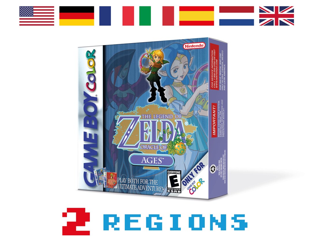 The Legend of Zelda Oracle of Ages Box for Game Boy Nintendo - 2 ...