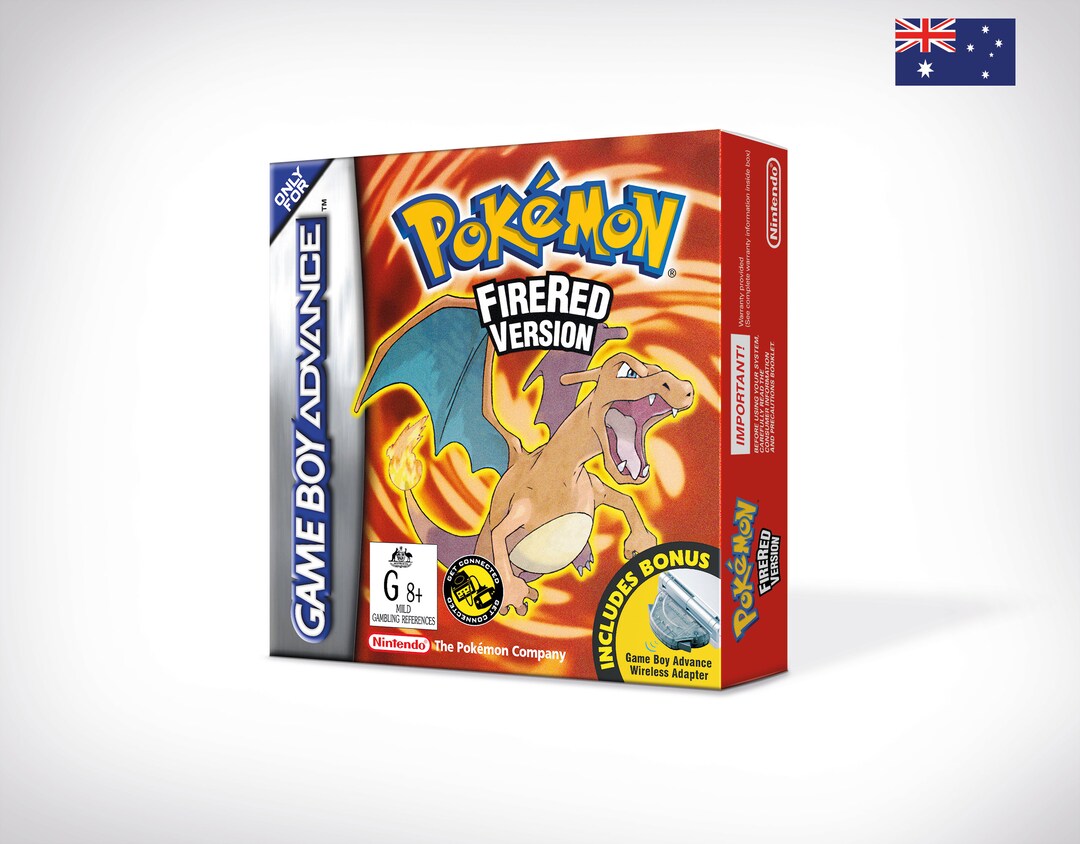 Pokemon Firered Box for Game Boy Nintendo - AUS Version - HQ - Inner ...