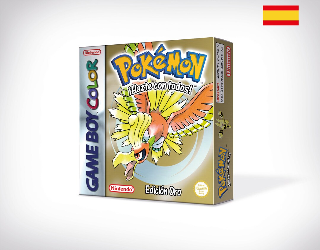Pokemon Oro Box for Game Boy Nintendo - ES Version - HQ - Inner Tray ...