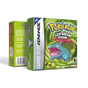 Pokemon Leafgreen Box for Game Boy Nintendo - US Version - HQ - Inner ...