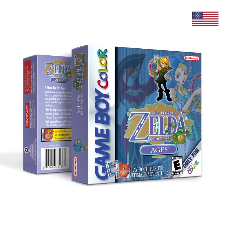 The Legend of Zelda Oracle of Ages Box for Game Boy Nintendo - 3 ...